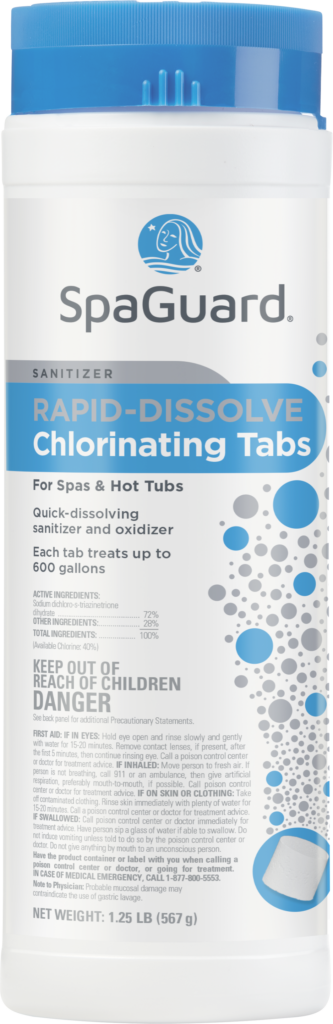 SpaGuard® Rapid-Dissolve Chlorinating Tabs 1..25# Bottle - Palmer Pool ...